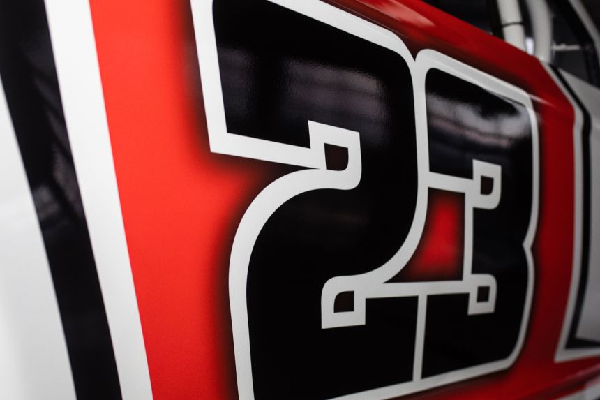 Jordan's NASCAR Toyota Camry shown with #23 and Bulls colors - Racing News