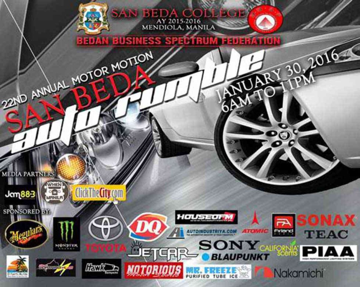 2016 San Beda Motor Motion car show this weekend - Auto News
