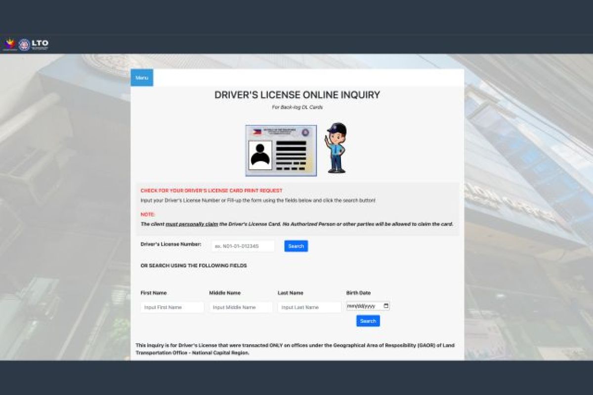 LTO: You can now check if your driver's license card is available ...