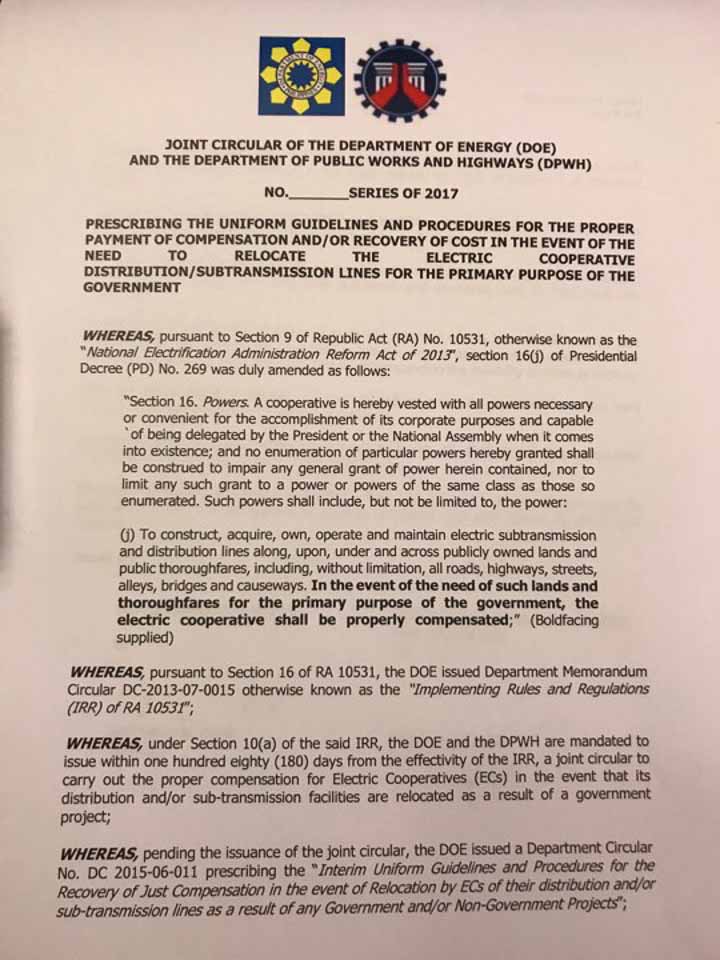 DPWH signs circular to relocate electric posts on widened roads - Auto News