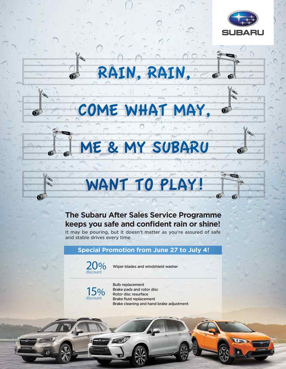 Subaru PH offers up to 20-percent discount on select parts, services ...