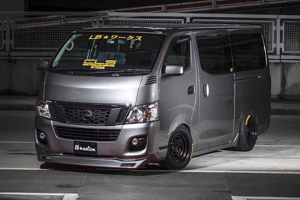 Vans get stanced: Liberty Walk shows kit for Nissan NV350, Toyota Hiace ...